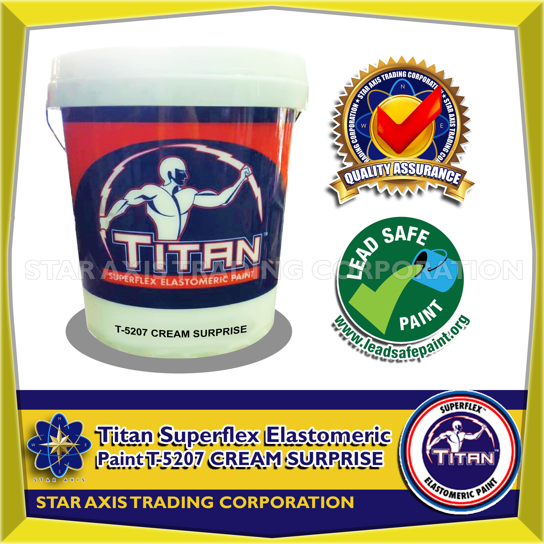 Titan Superflex Elastomeric Paint T-5207 Cream Surprise 16 Liters ...
