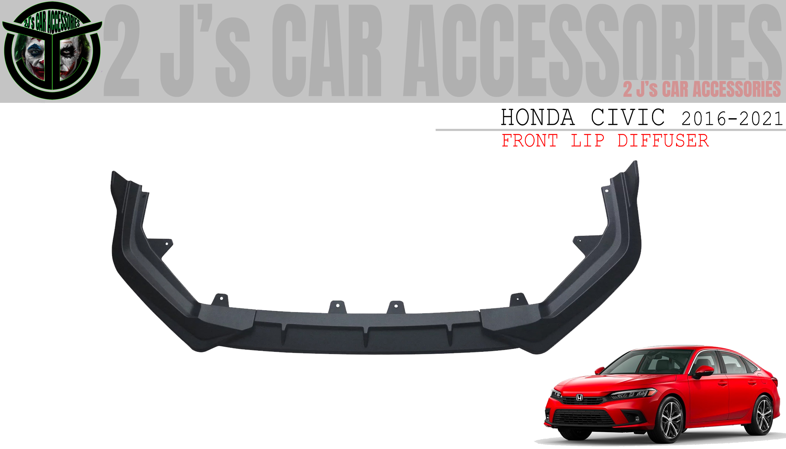 HONDA CIVIC 2021 TO 2025 FRONT LIP DIFFUSER / FRONT BUMPER DIFFUSER ...