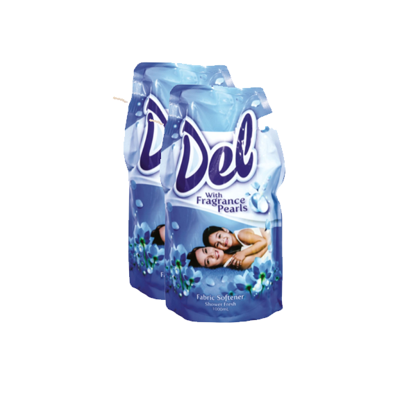 Del with Fragrance Pearls Fabric Softener Shower Fresh 1000ml 2 packs ...