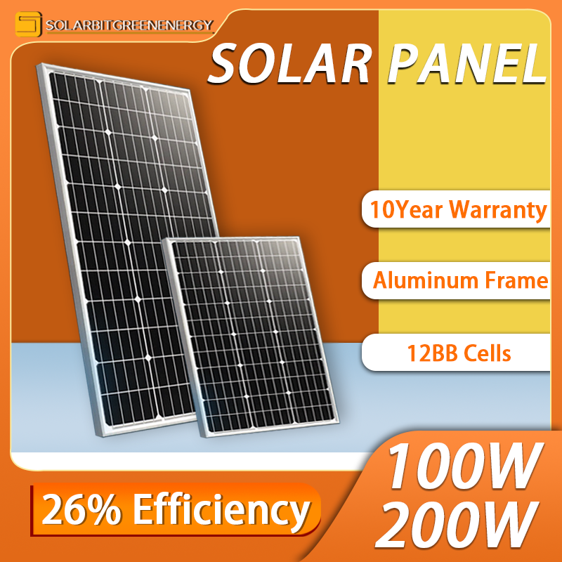 【100w/200w】200 watt Solar Panel Monocrystalline Silicon High Efficiency ...