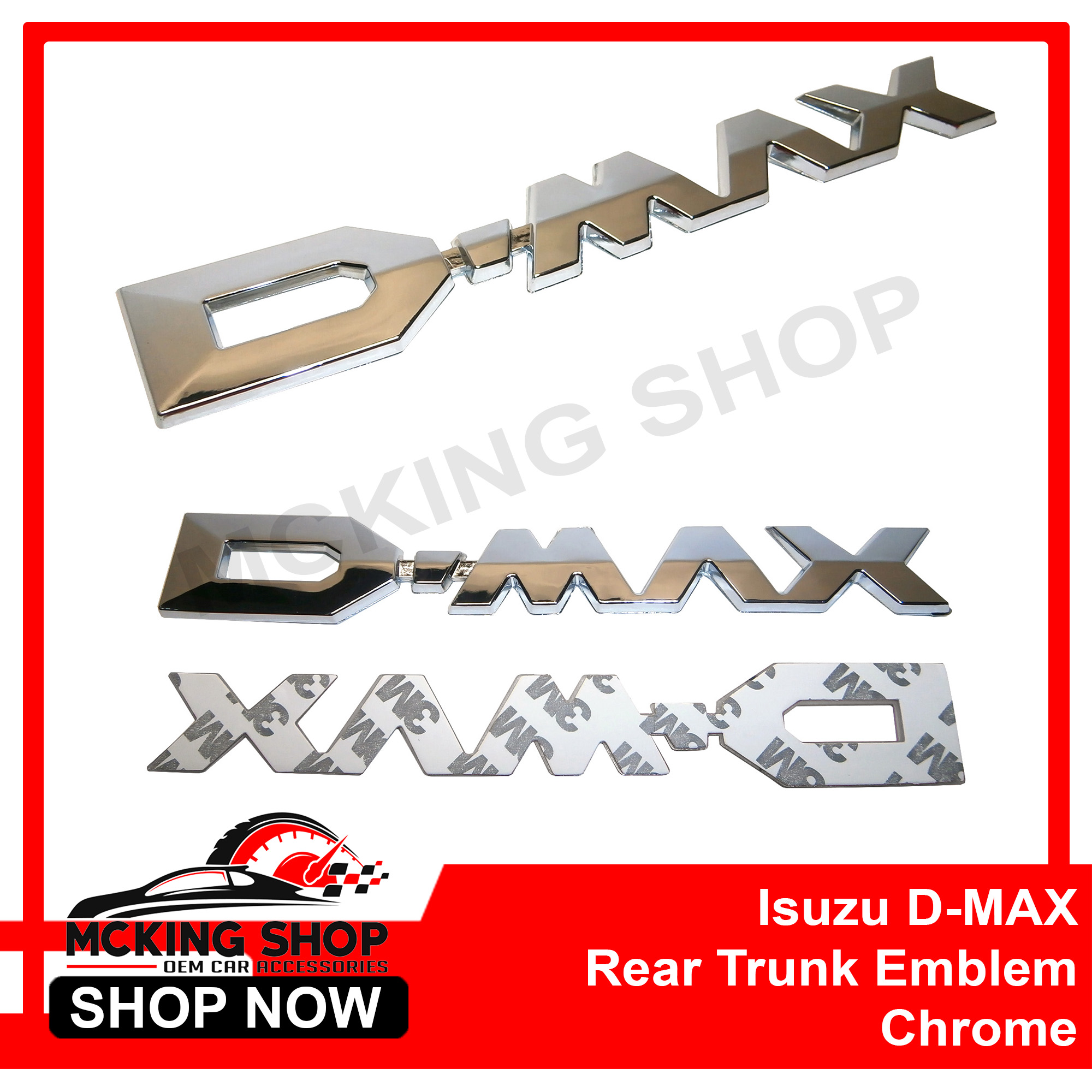 Isuzu DMAX Word Rear Trunk Emblem Badge (Chrome) | Lazada PH
