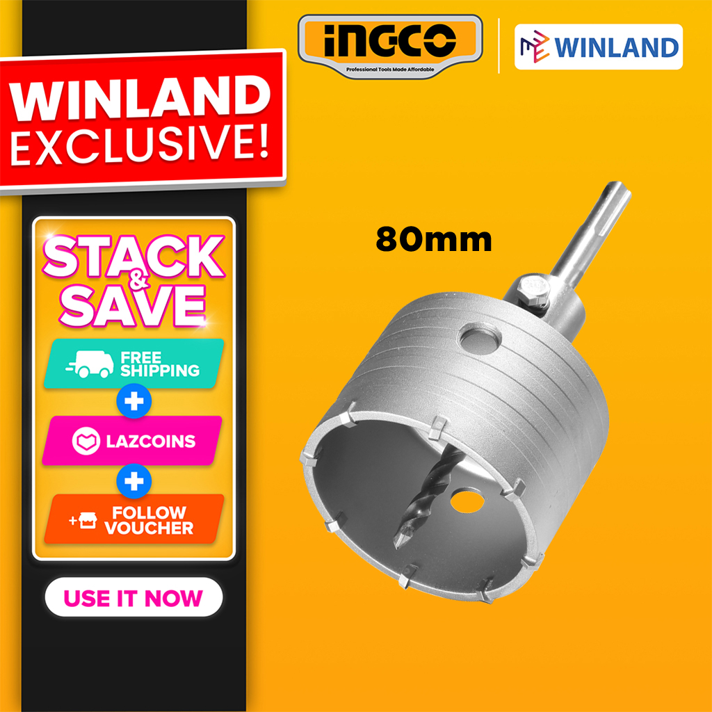 Ingco by Winland Hole Saw Core Bit 50mm HCB0501 65mm HCB0651 80mm ...