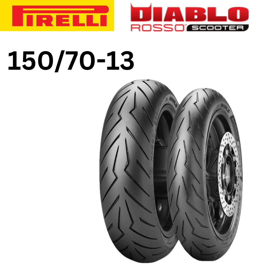 PIRELLI Diablo Rosso Scooter Motorcycle Tires Tubeless (110 70 12, 120 ...