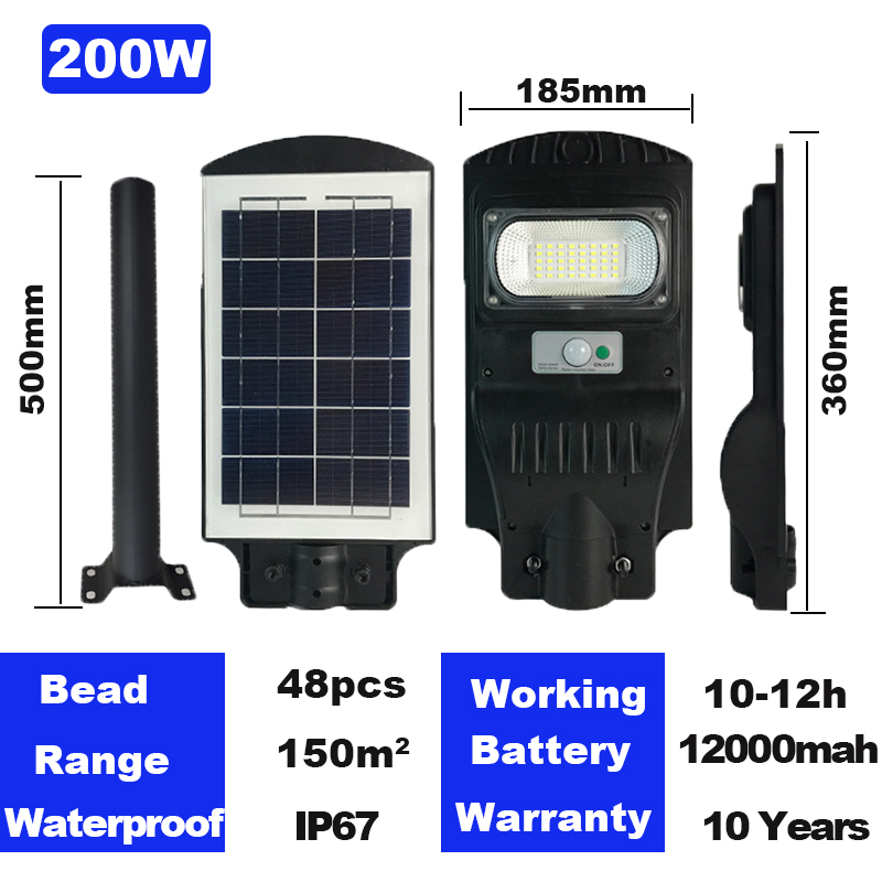 Solar Street Lamp Outdoor Lamp Solar Waterproof LED Light Solar Flood ...