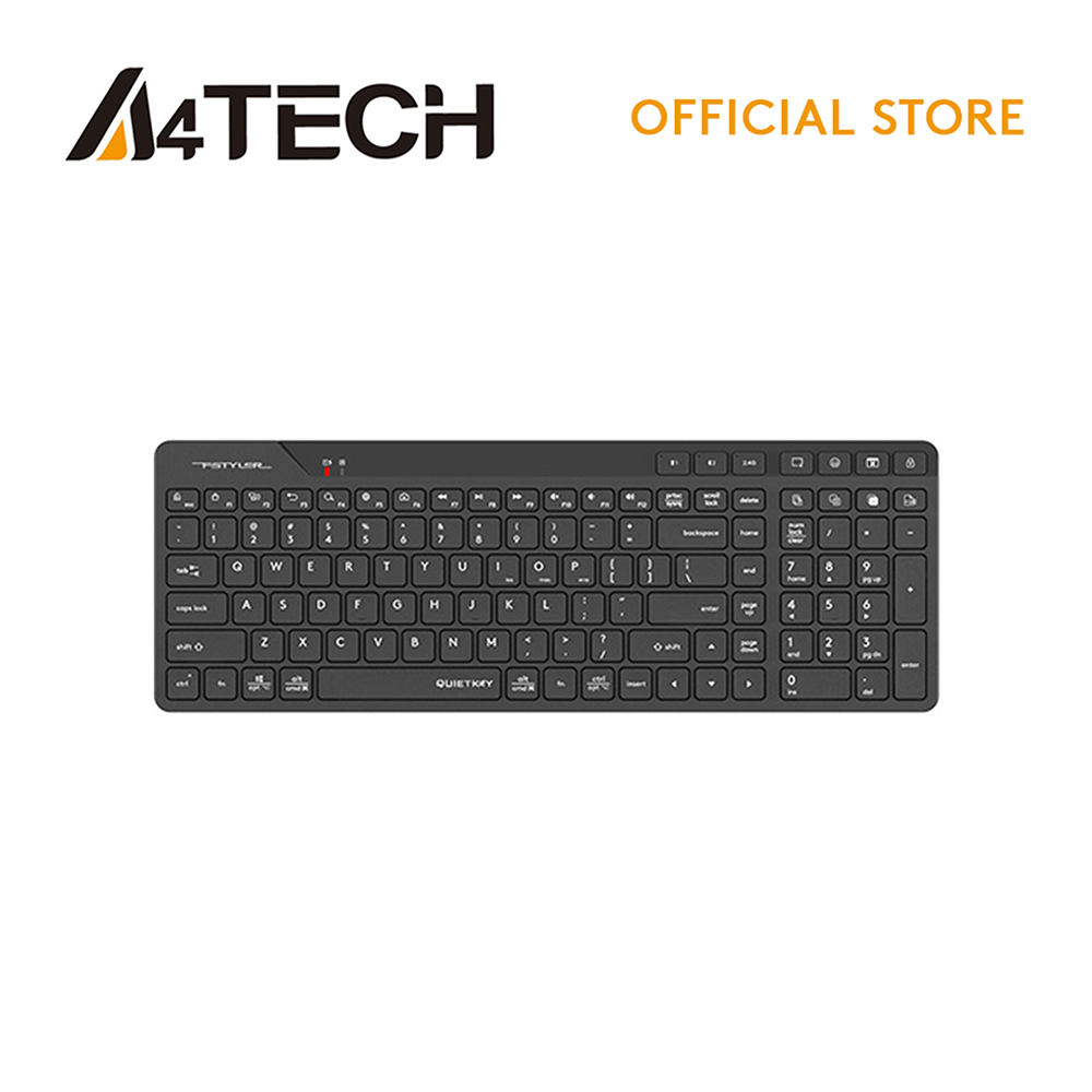 A4Tech FBK27C AS QuietKey Low-profile Keys Bluetooth 2.4GHz ...