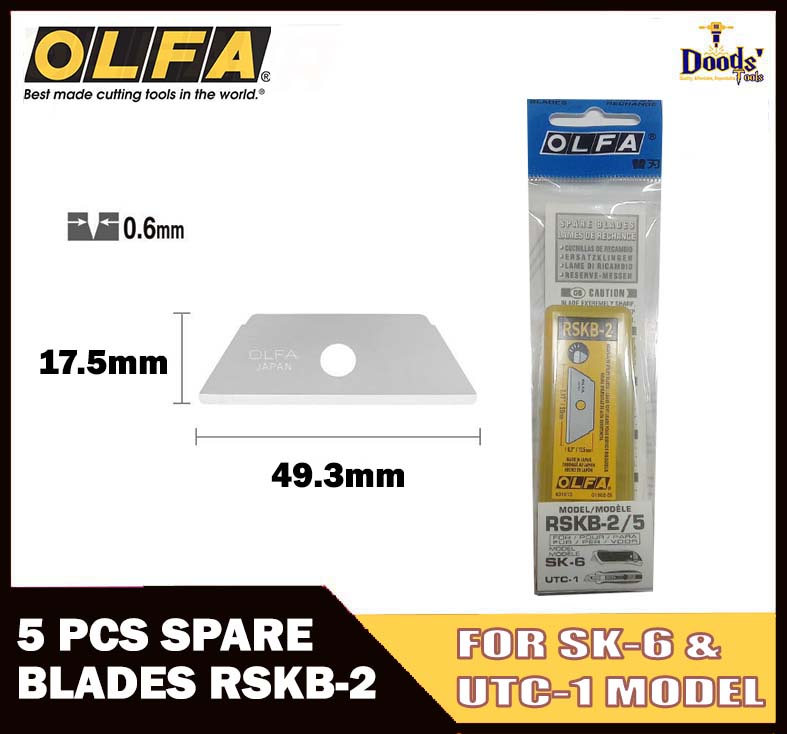 OLFA EXTRA PROTECTION SAFETY CUTTER SK-6 OR 5 PCS SPARE BLADE DRSKB-2/5 | Lazada PH