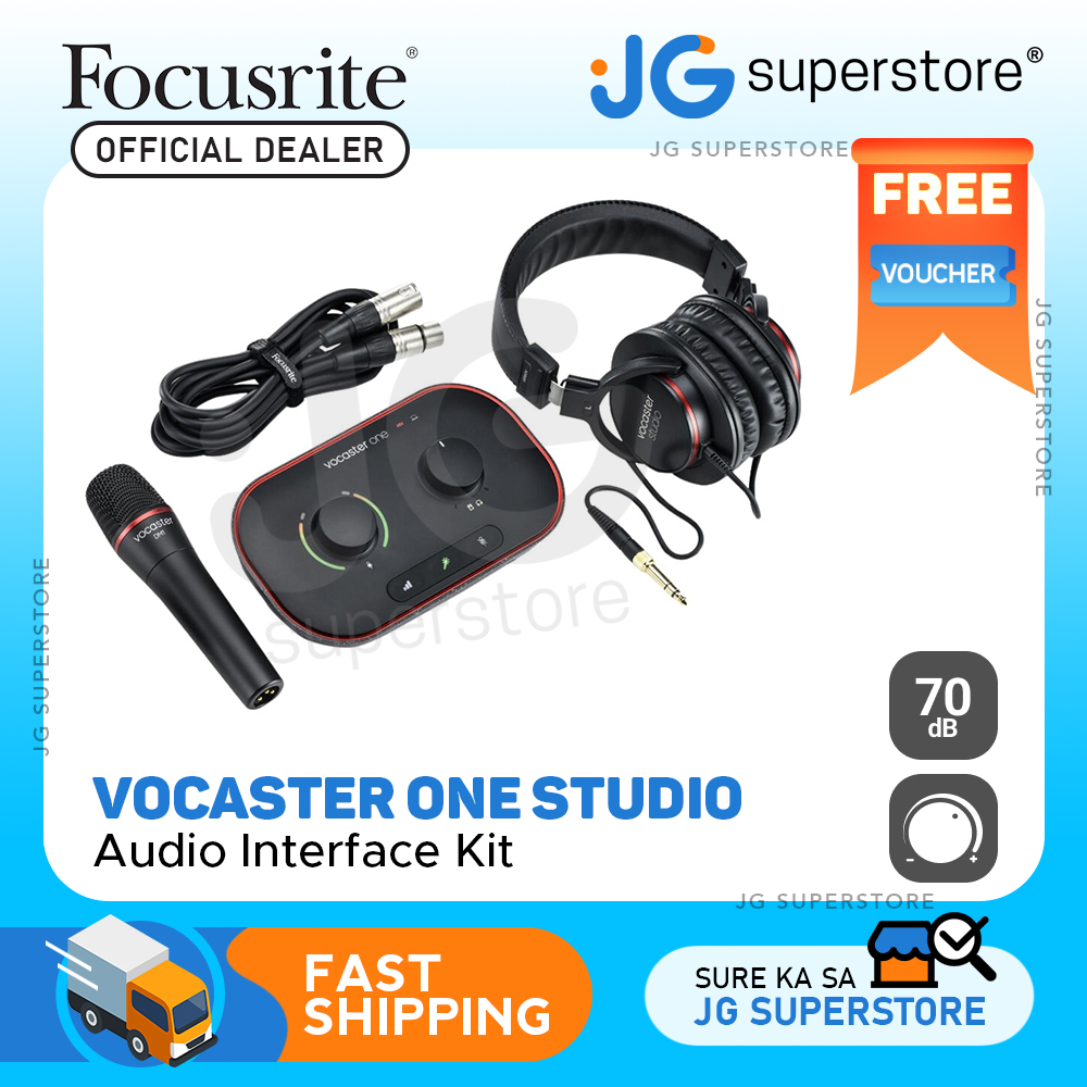 Focusrite Vocaster One Audio Interface with Volume Control, Auto-Gain ...
