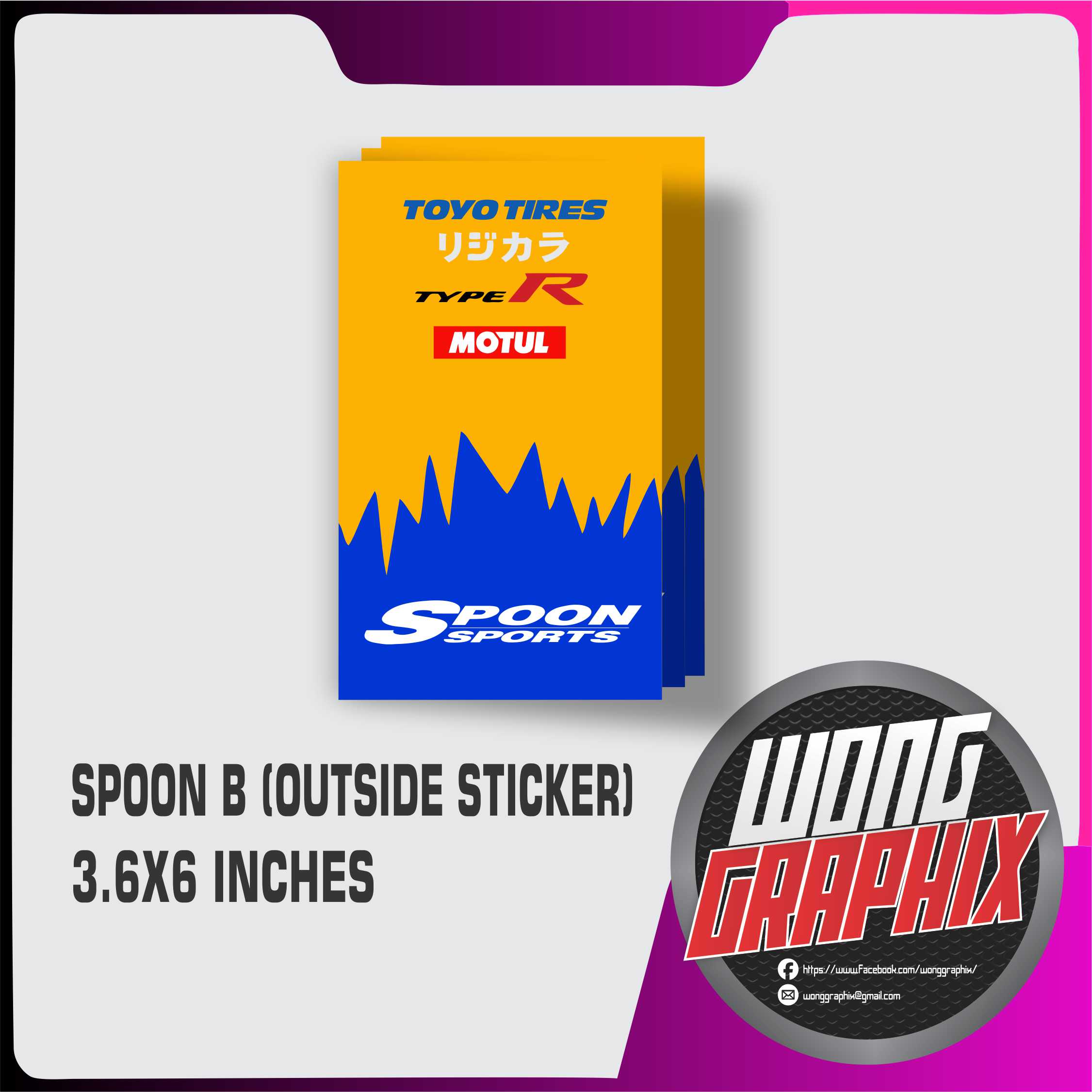 HONDA SPOON SPORTS HONDA OK ADVAN RACING TYPE ONE JDM STICKER HIGH ...
