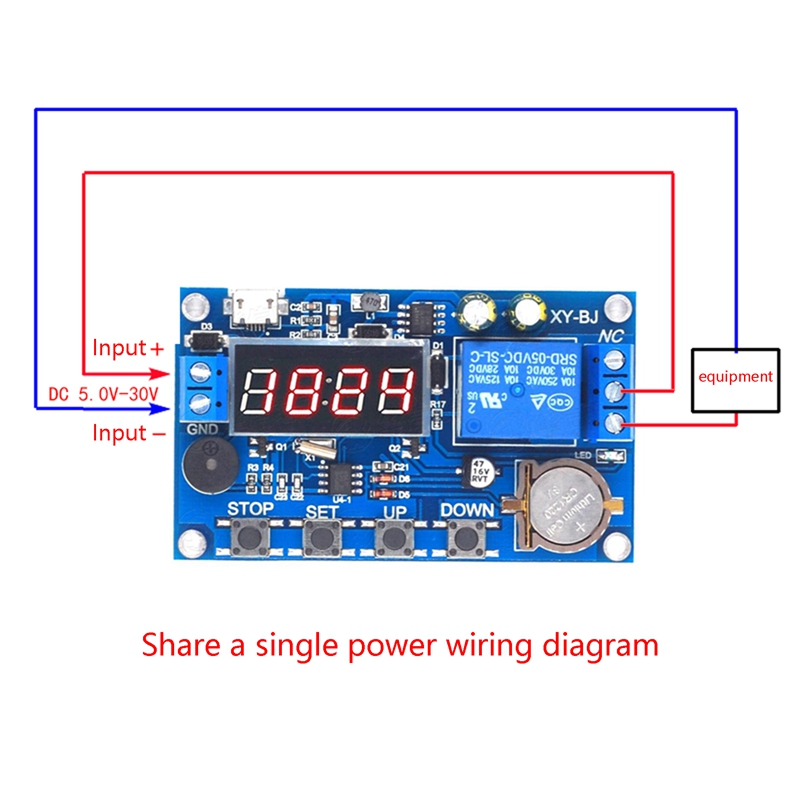 Real Time Timer Relay Module Timing Delay Switch DC 5V Control Clock Synchronization Multiple ...