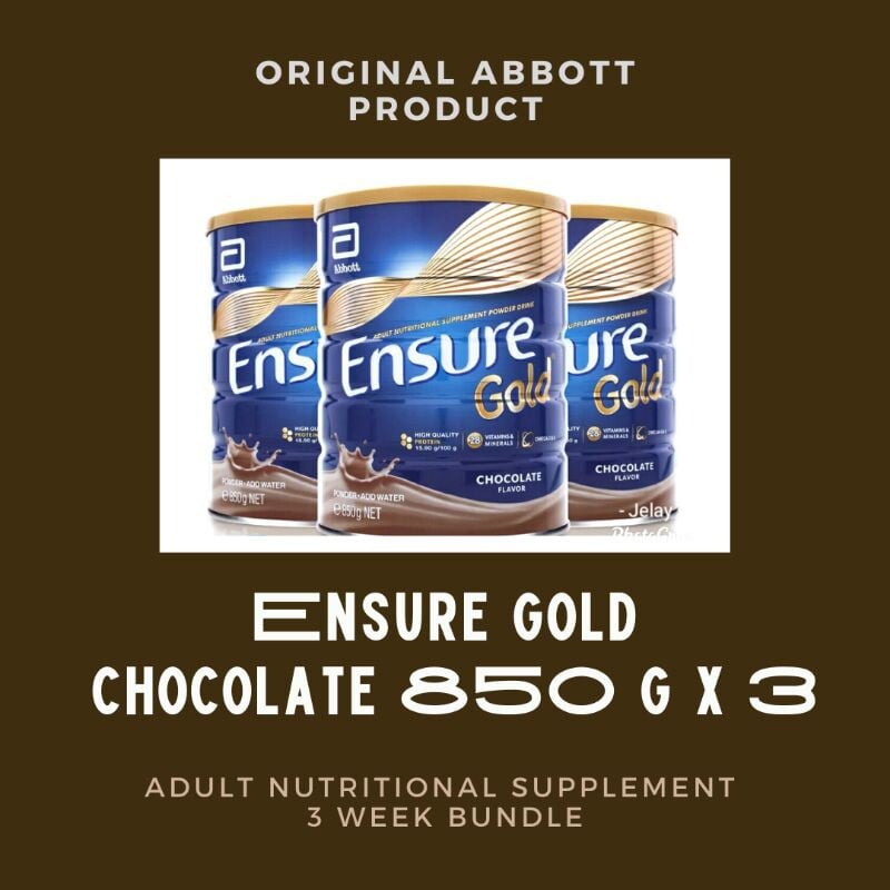 Ensure Gold Chocolate ( 850 g x 3 ) Adult Powdered Food Supplement ...