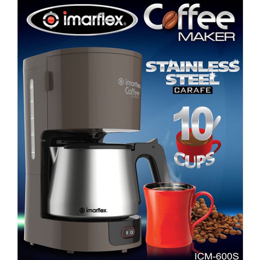 Philippine spot Imarflex Coffee Maker with Stainless Carafe 10 cups ICM ...