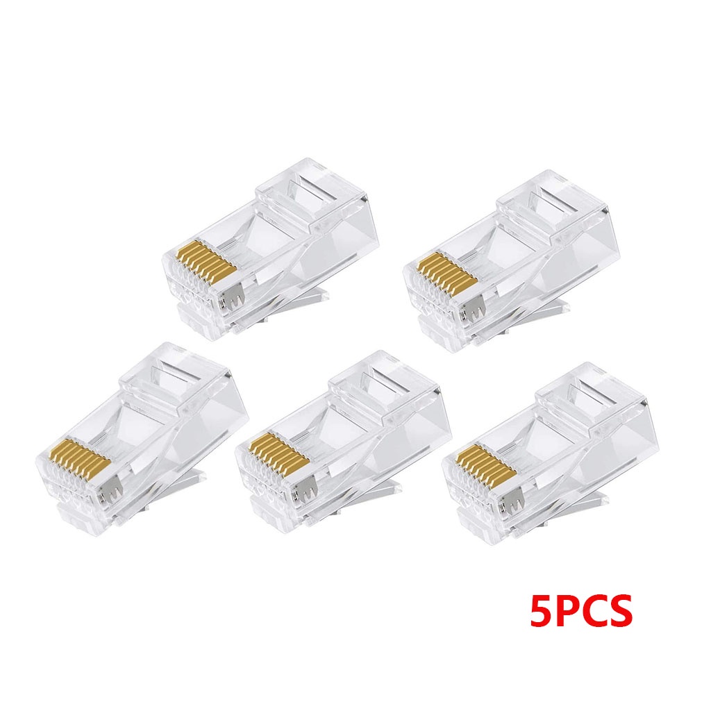 RJ45 CAT5 RJ-45 Modular Plug Internet Cable LAN Network Connector 8pin ...