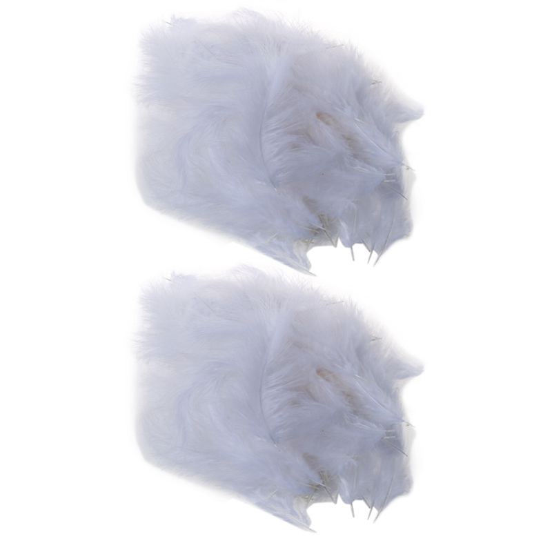 400 x Fire Chicken Feather Pointed Tail Velvet Feathers 10-15cm White ...