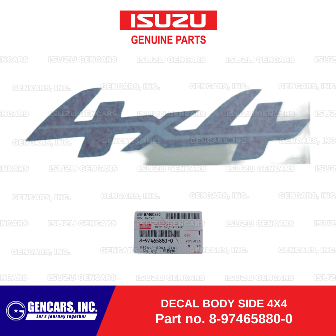 Isuzu Decal Body Side for Dmax 4x4 2012 (8974658800) (Genuine Parts ...
