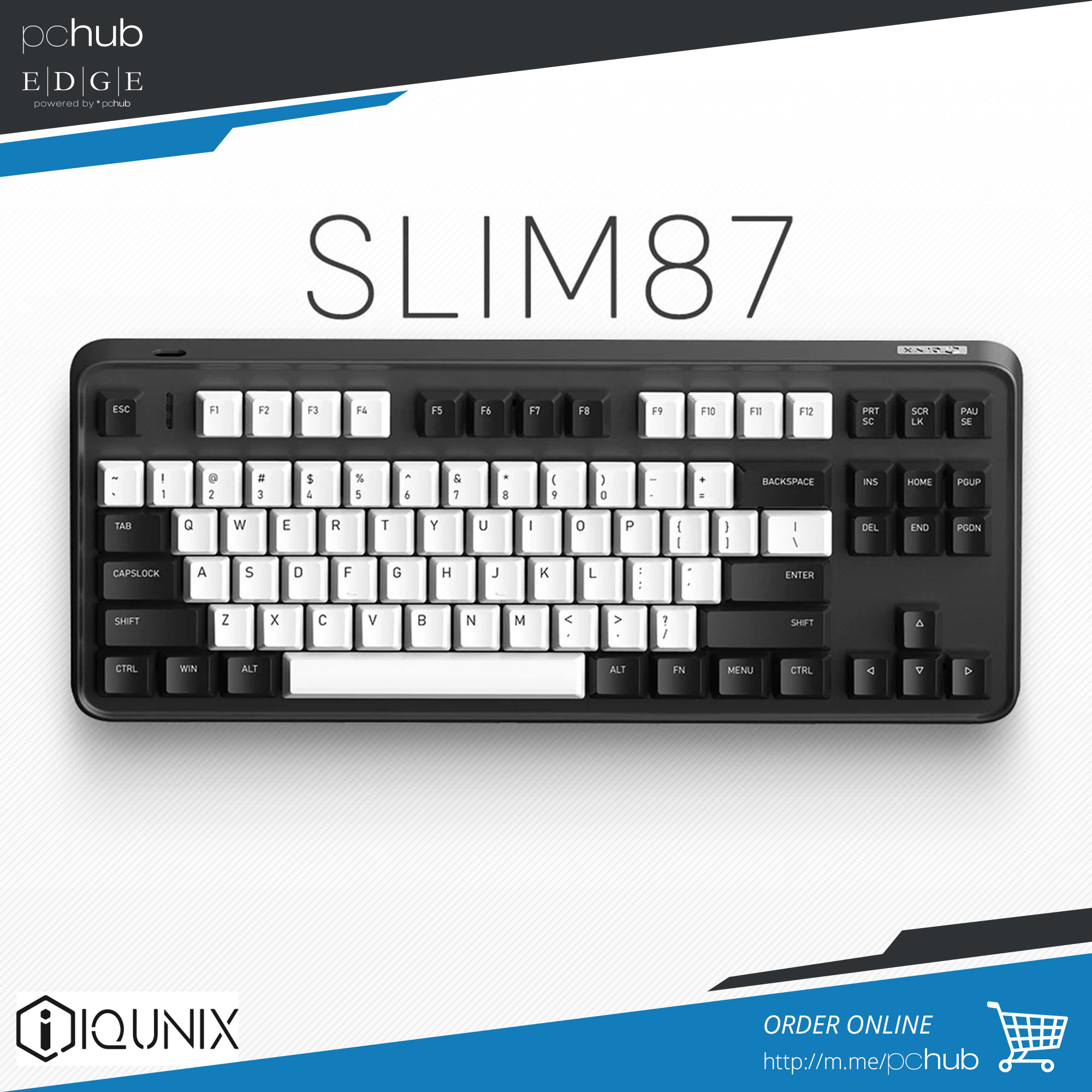 PChub | Iqunix S87 Slim TKL87, mkb mech keyboard, hot swap, mx brown ...