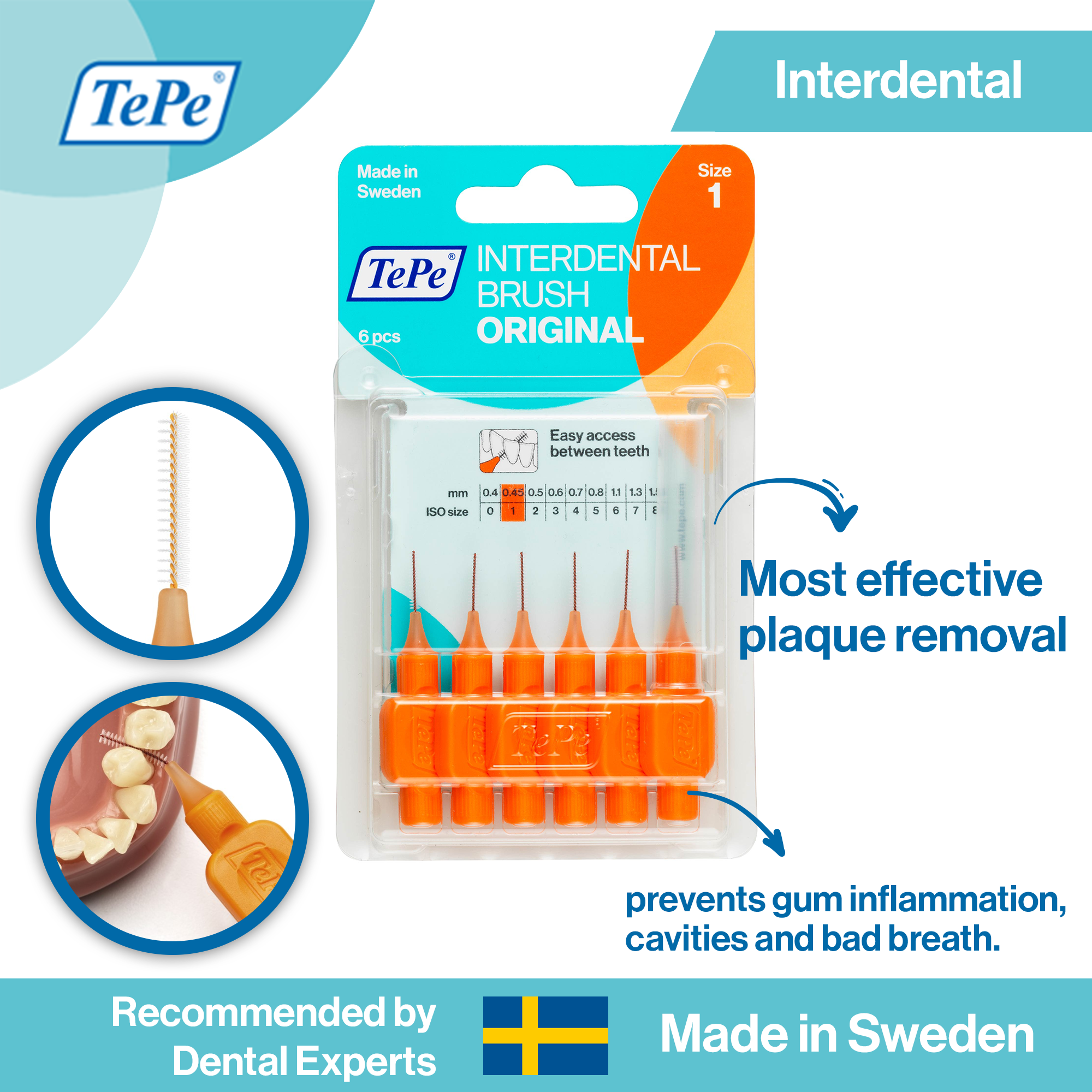 TePe Original Interdental Brush - Orange 0.45 mm | Lazada PH