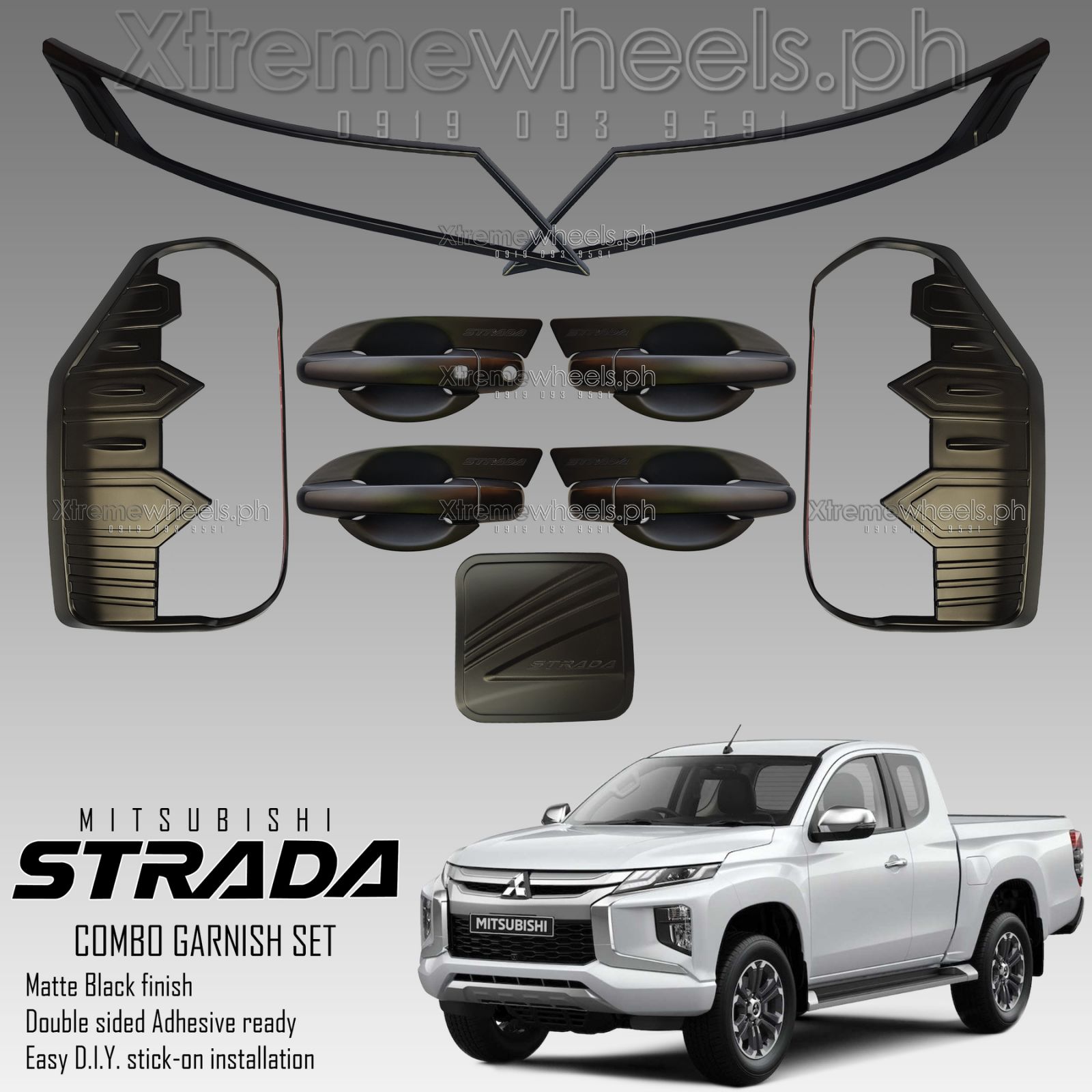 Strada 2019 - 2023 Matte Black Cover Thailand Made ( Cover Head light ...