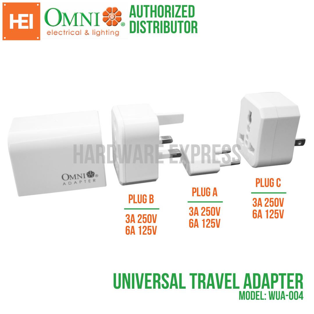 Omni Universal Travel Adapter Socket Adaptor Plug (WUA-004) | Lazada PH
