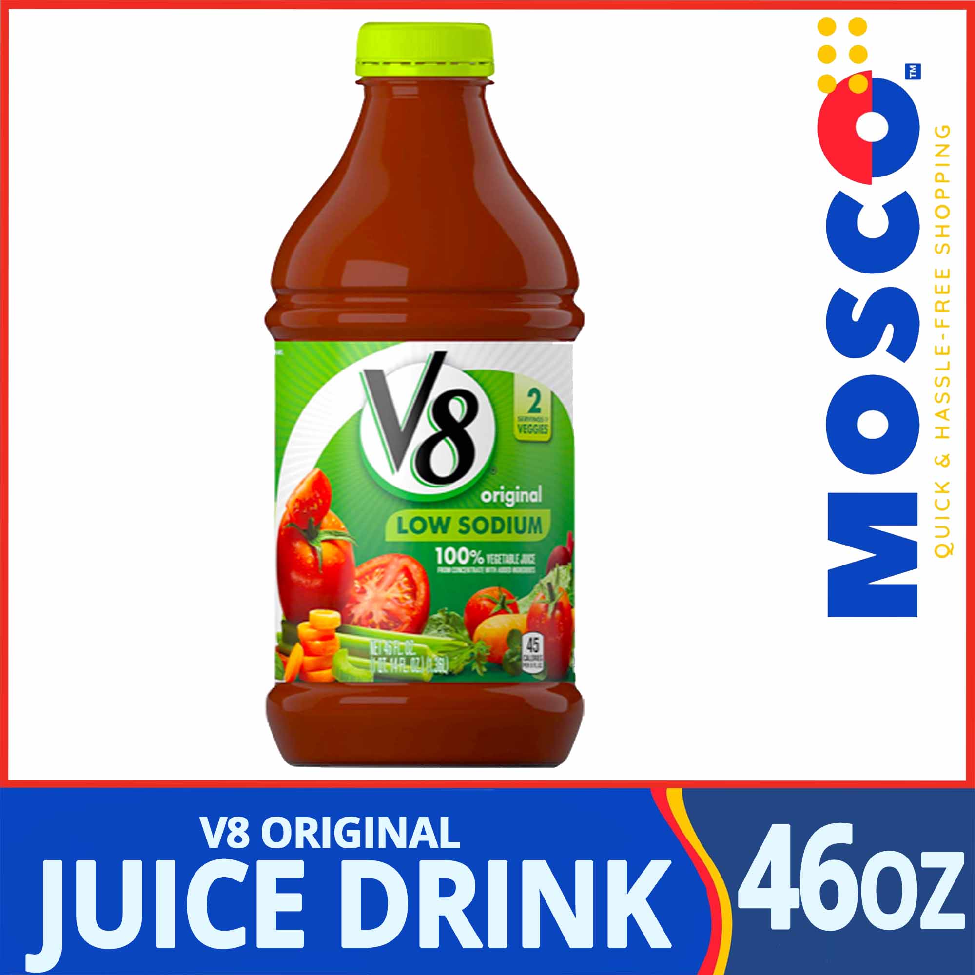 V8 Low Sodium Original Vegetable Juice 46oz. | Lazada PH