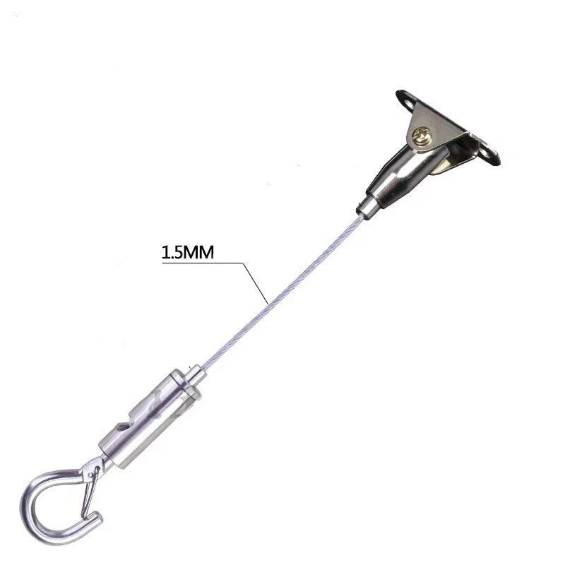 2Pack Adjustable Ceiling Wall Mount Hanging Wire with Hooks for Picture ...