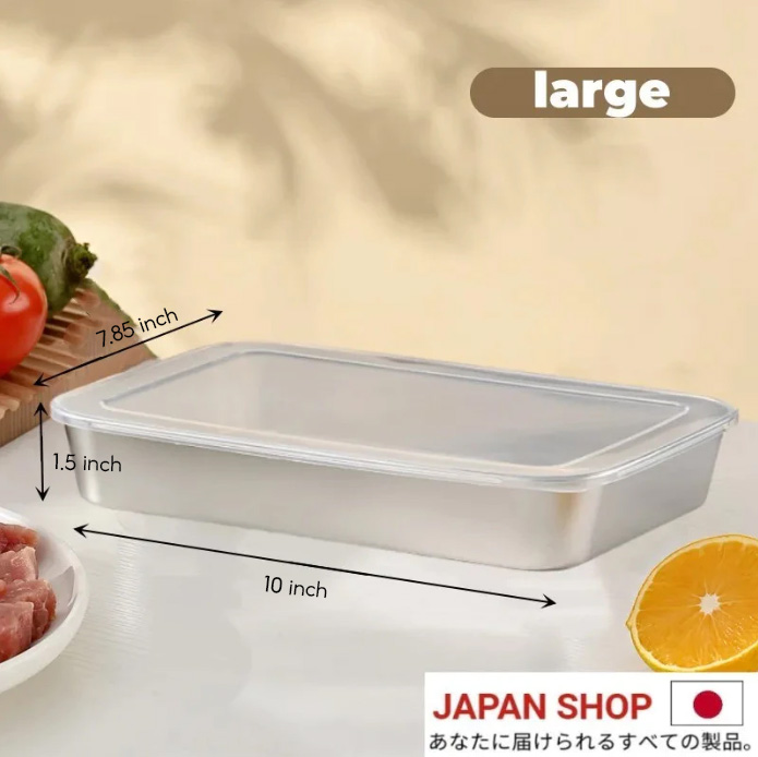 Combo 10 Stainless Tray With Cover For Food Stainless Steel Tray With ...