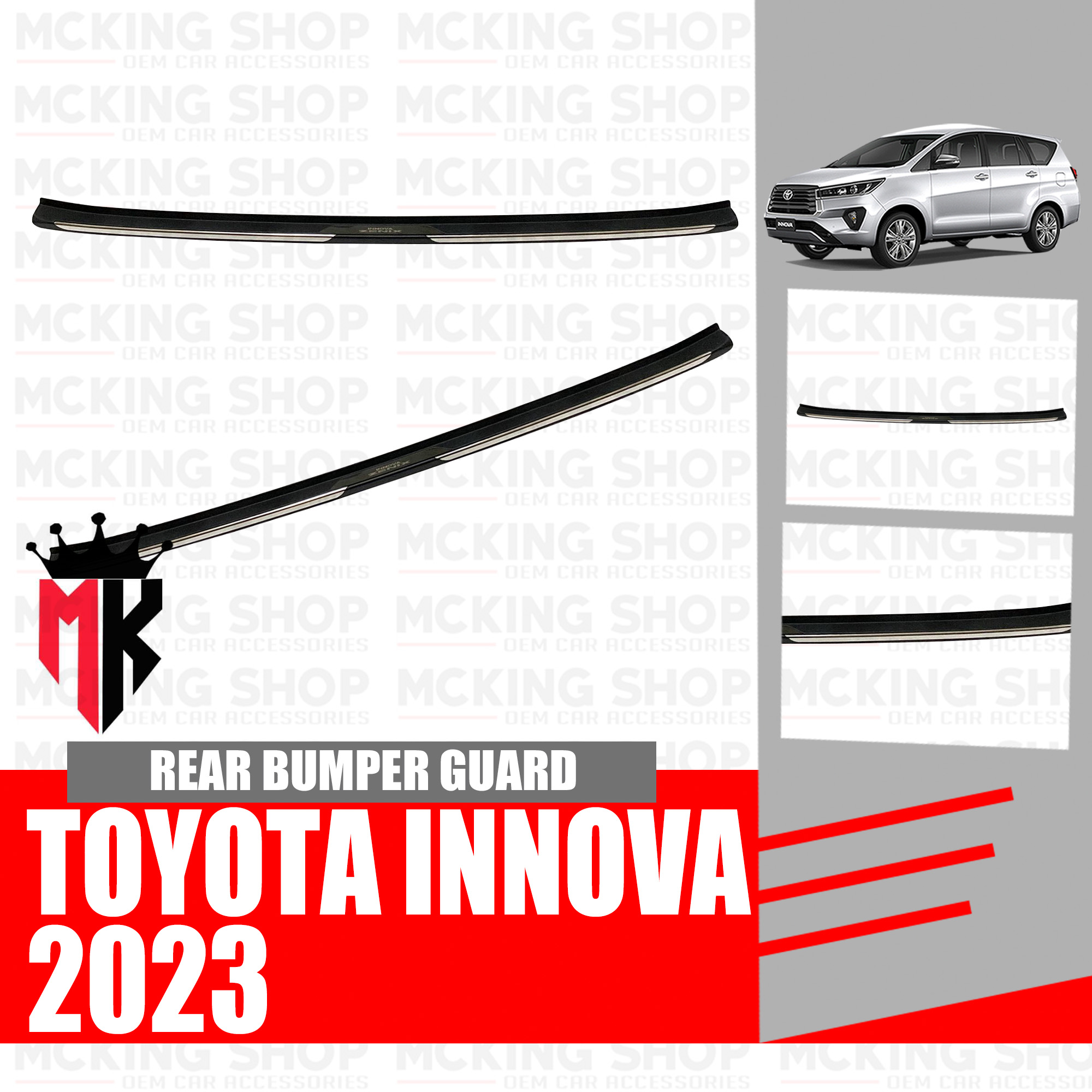 Toyota Innova Zenix 2023 Rear Bumper Guard / Rear Stepsill (Black ...