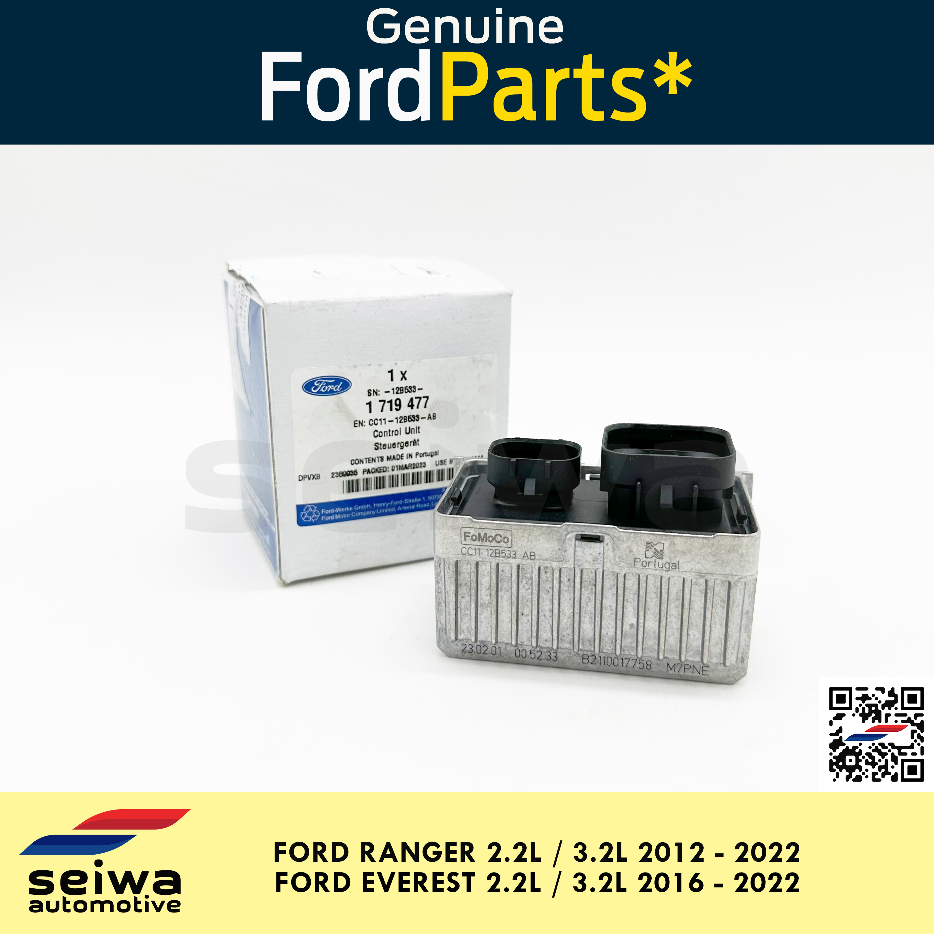 [2012 - 2022 2.2L / 3.2L] Ford Ranger Glow Plug Relay - [2016 - 2022 2 ...