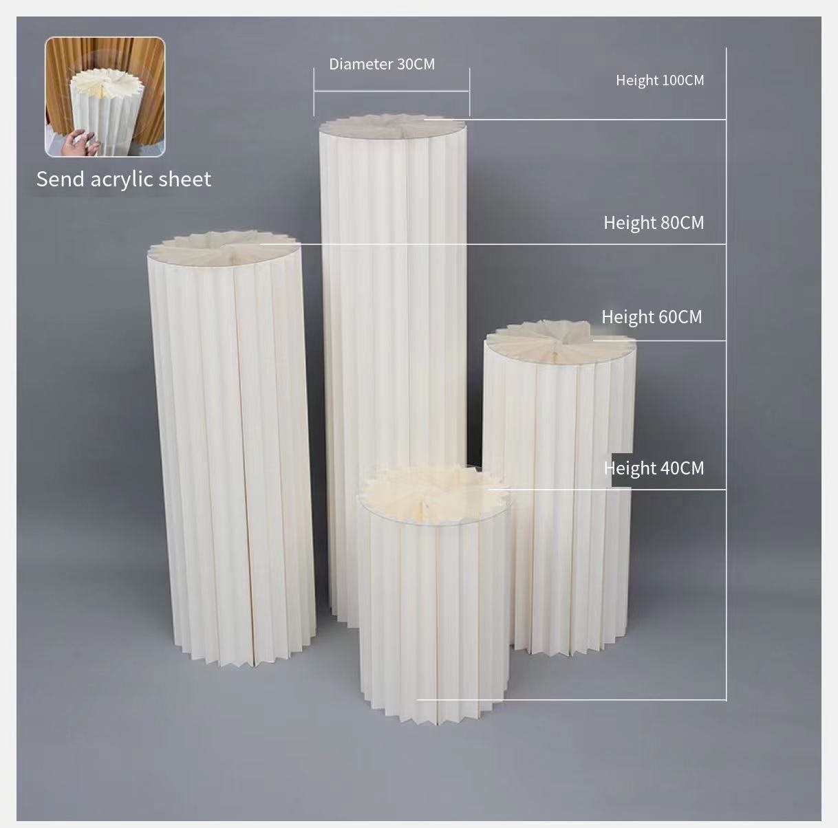 Wedding Folding Column Dessert Table Paper Roman Column Folding Column ...