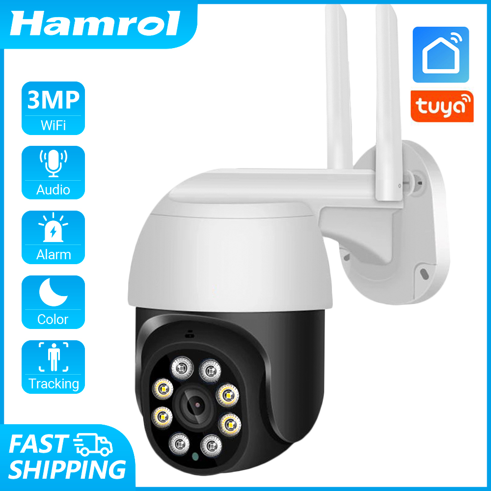Hamrol UHD 5MP Smart PTZ WiFi IP Camera Color Night Vision Audio ...