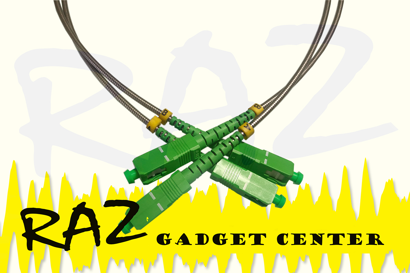 30M Armored OUTDOOR Fiber Optic Cable SC/APC-SC/APC 7.0mm thick Single ...