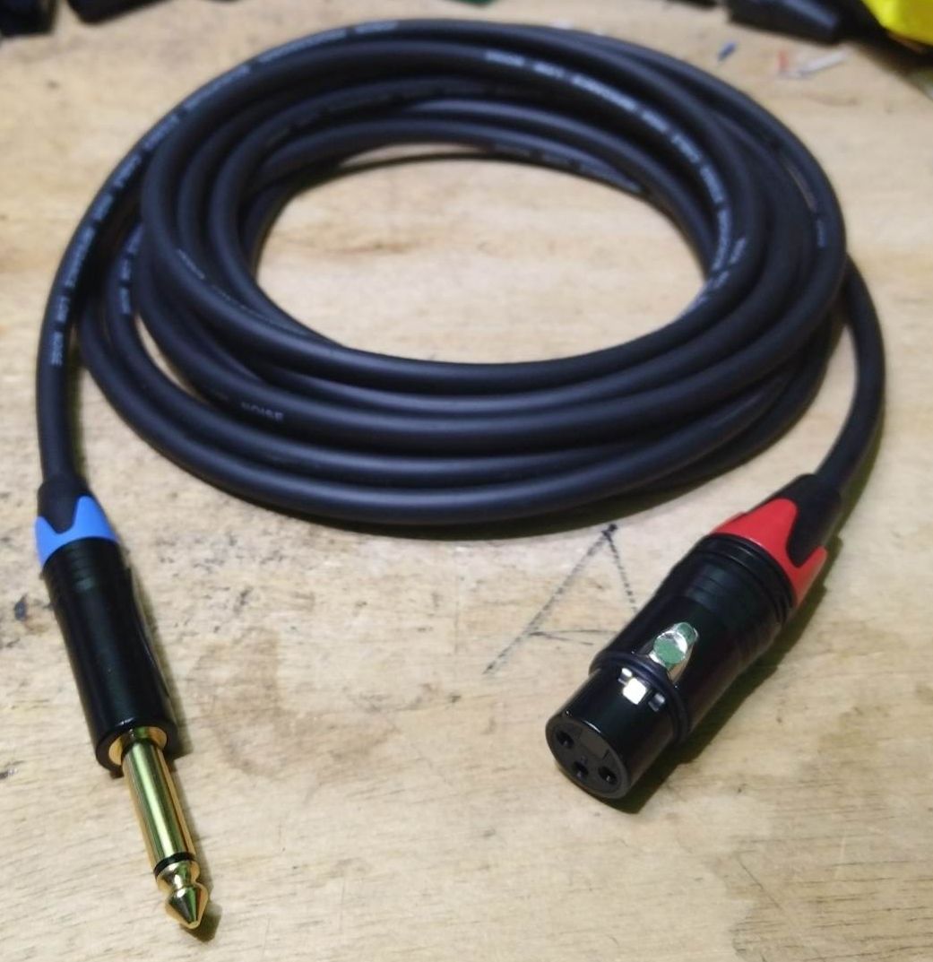 PURE COPPER Heavy Duty Microphone Cable Wire with XLR Female and PL ...