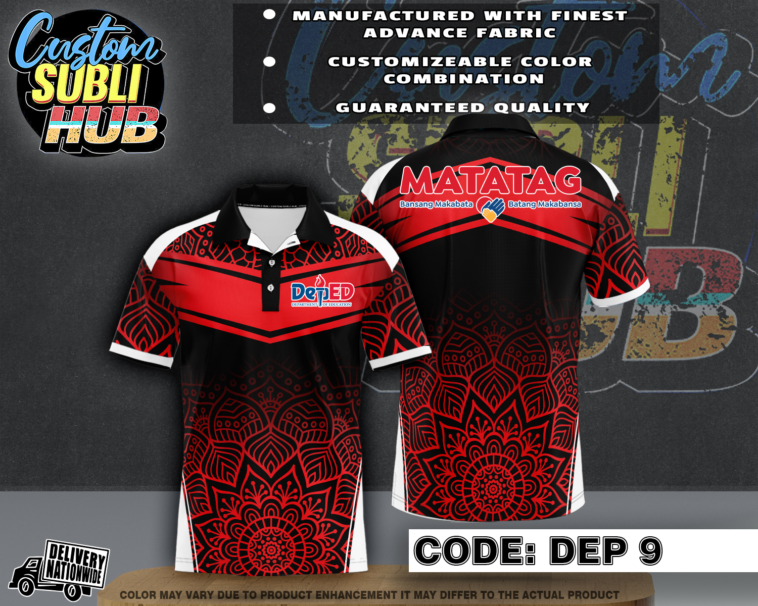 DEPED MATATAG POLO UNIFORM FULL SUBLIMATION POLO SHIRTS FOR MEN WOMEN ...