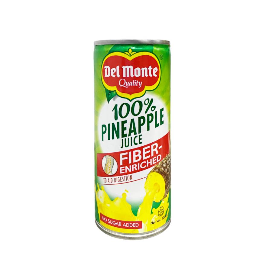 Del Monte 100% Pineapple Juice Fiber-Enriched (220mL) | Lazada PH