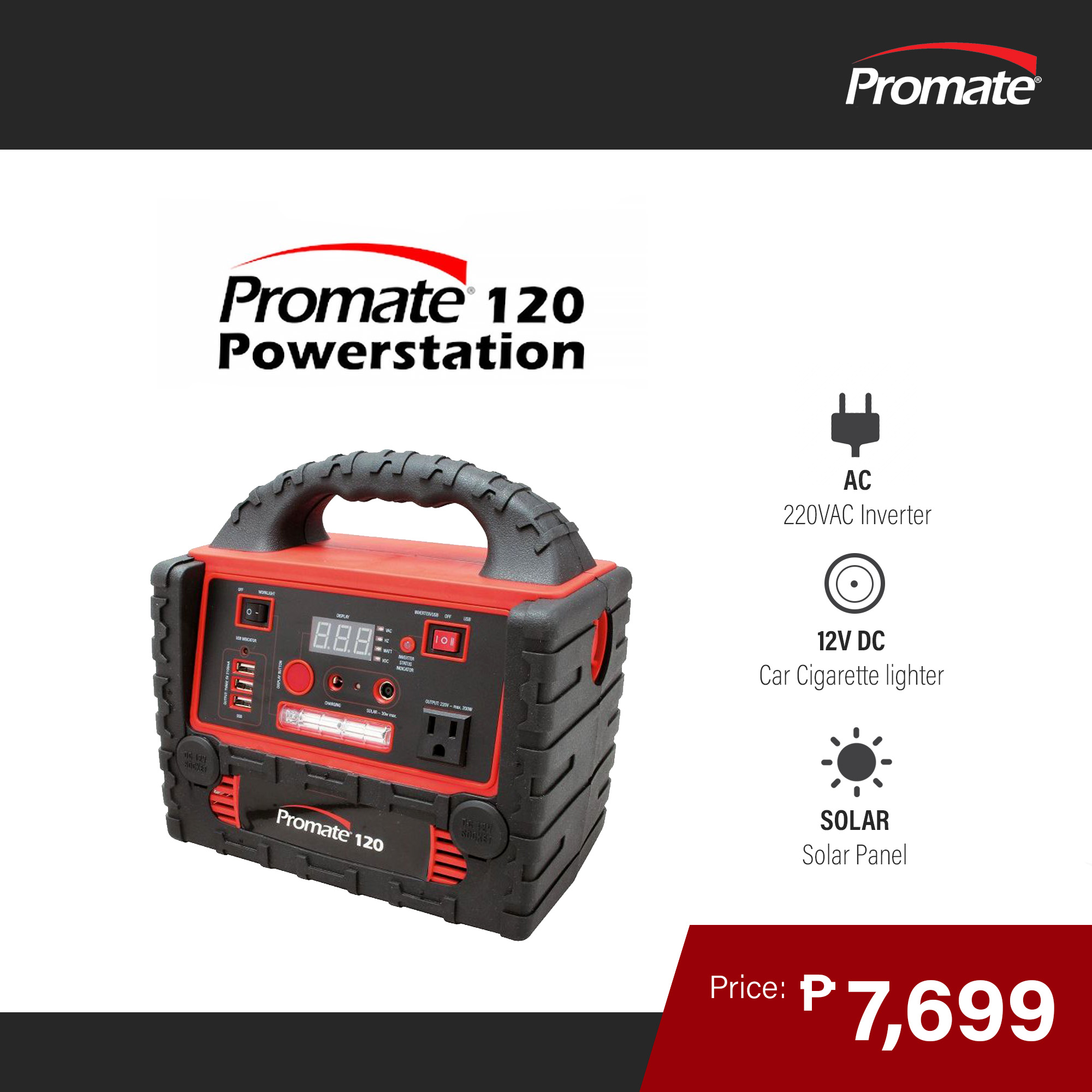 WOW Promate 120 Powerstation | Lazada PH