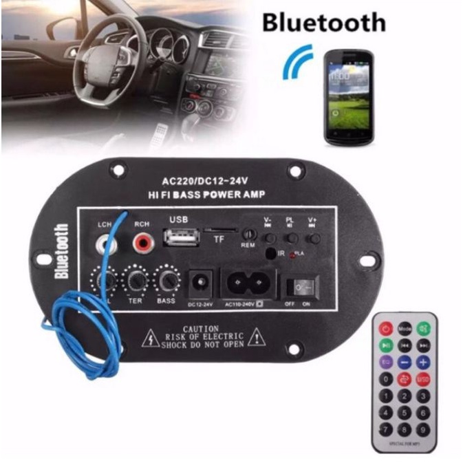 Car Subwoofer High Power HiFi Bass Bluetooth Amplifier Board Support ...