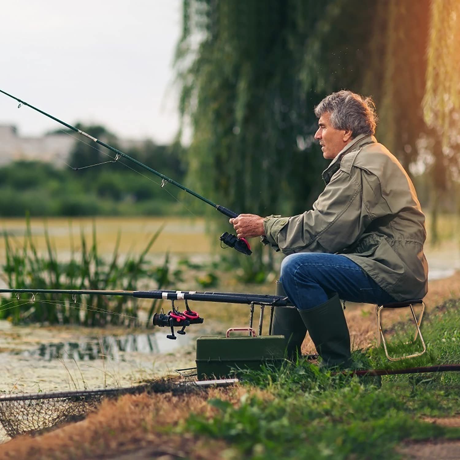 Winmax Camping Stool Outdoor Stool Foldable Aluminium Folding Stool ...