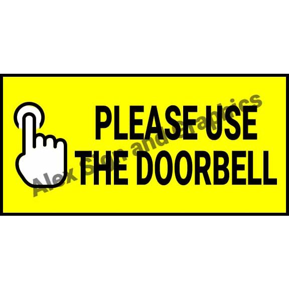 Please Use the Doorbell PVC Signage - 3.75 x 7.5 inches | Lazada PH