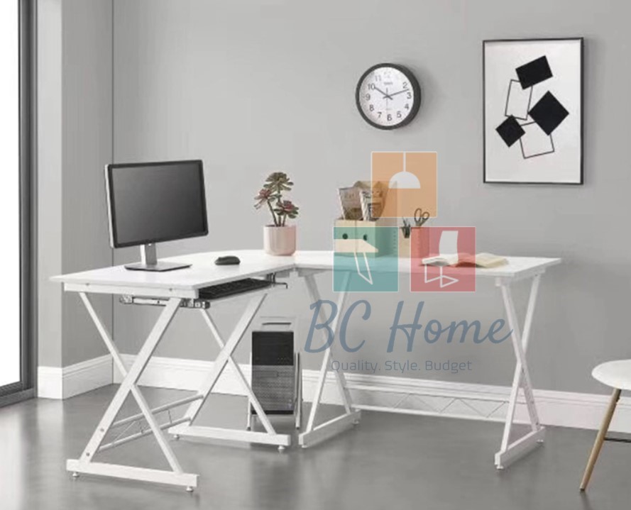 L-shaped Office Computer Study Working Gaming Table | Lazada PH