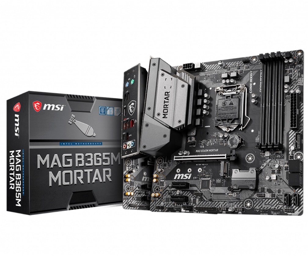 MSI MAG B365 MORTAR Military Style Gaming Motherboard with Extended Heatsink Design for better ...