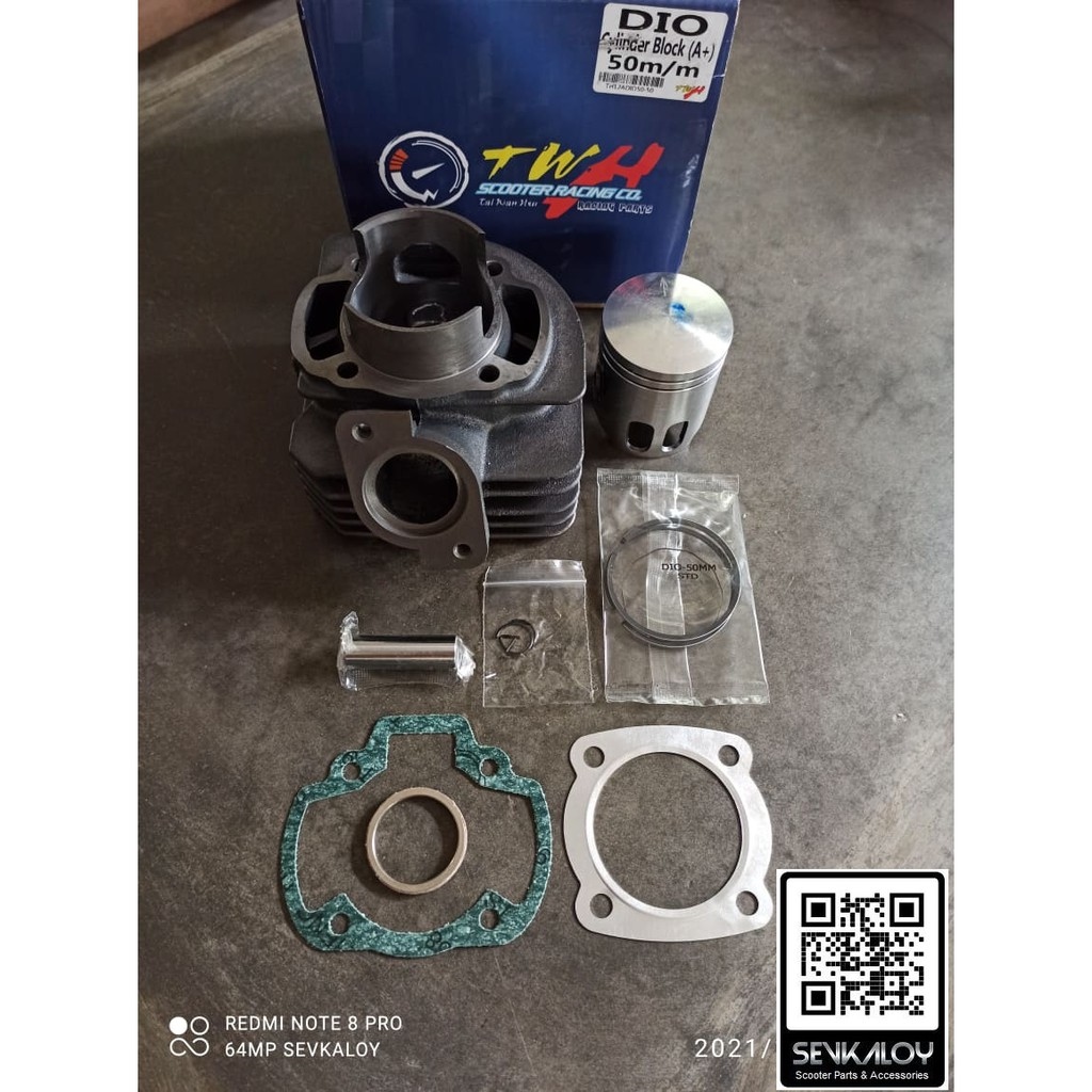[Quality assurance] 50mm TWH Block Kit and Cylinder Head Honda Dio 1 2 ...