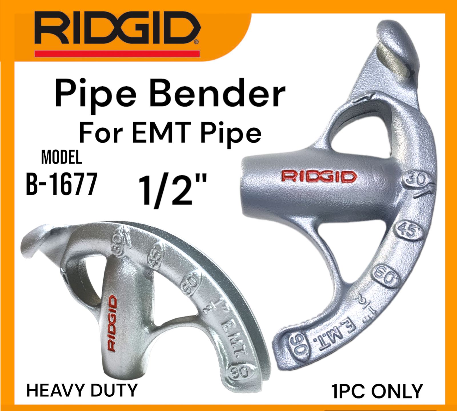 Original RIGID Pipe Bender for EMT PIPE 1/2" ( B-1677) | Lazada PH