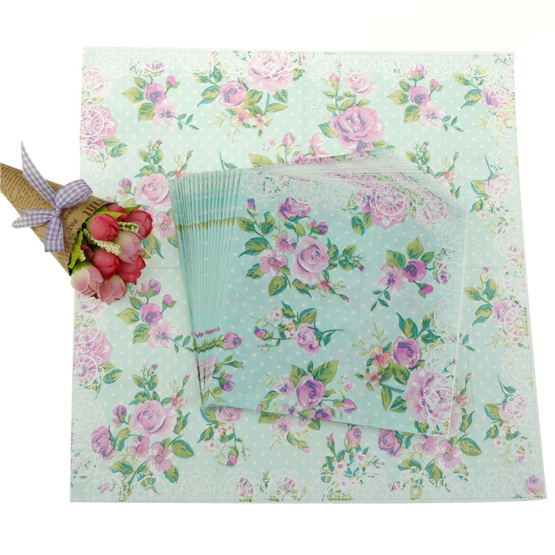 UG ???? Hot Sale design color printing paper napkins rose festive party ...