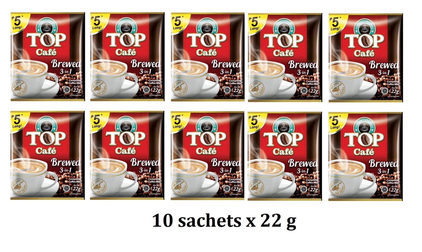 TOP CAFE' Brewed Coffee 10 sachets a 22g | Lazada PH