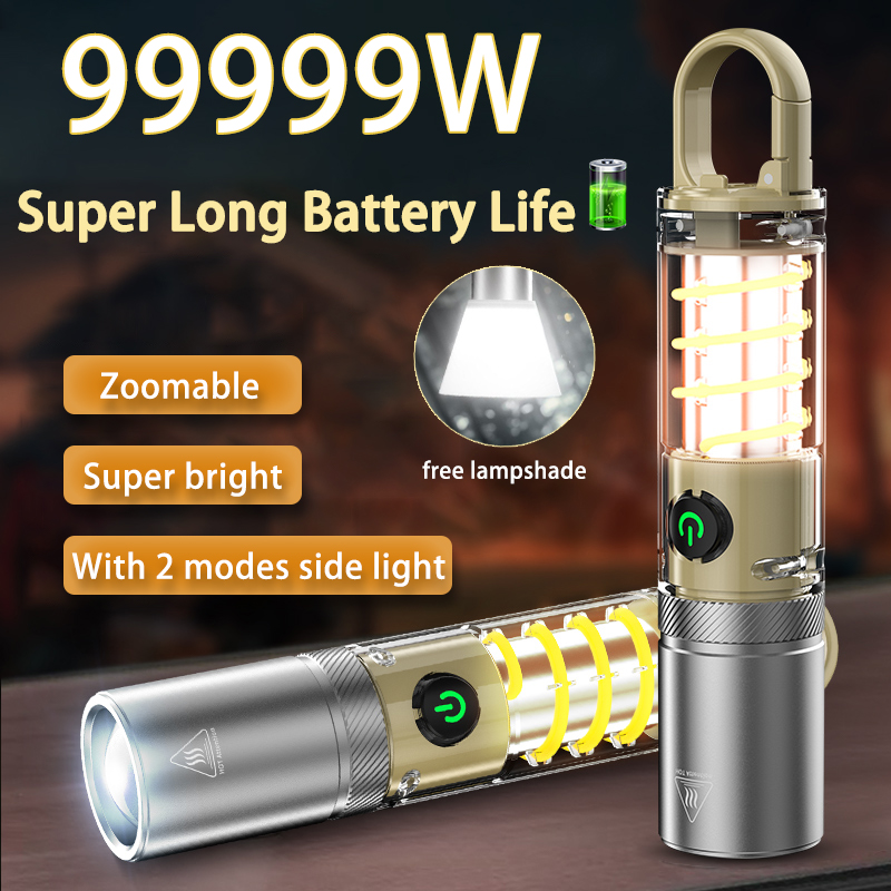 X10 Portable Flash Light Super Bright Zoombable with Side Light Heavy ...