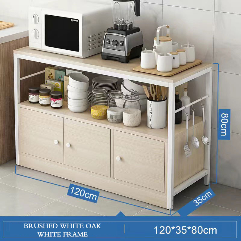 MYHOME Kitchen Storage Cabinet Kitchen Rack Organizer For Microwave ...