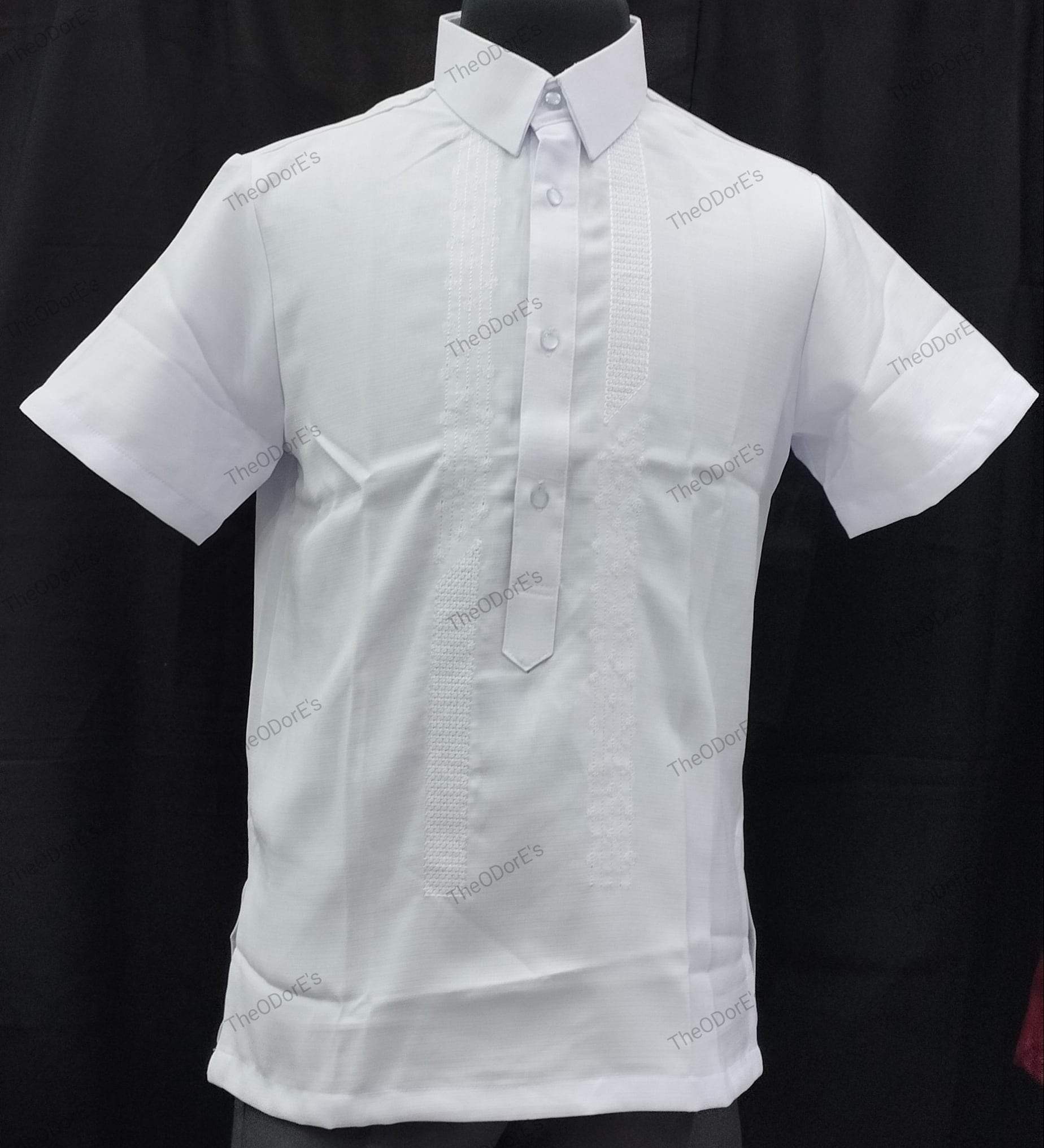 LINEN POLO BARONG White (OTON) | Lazada PH