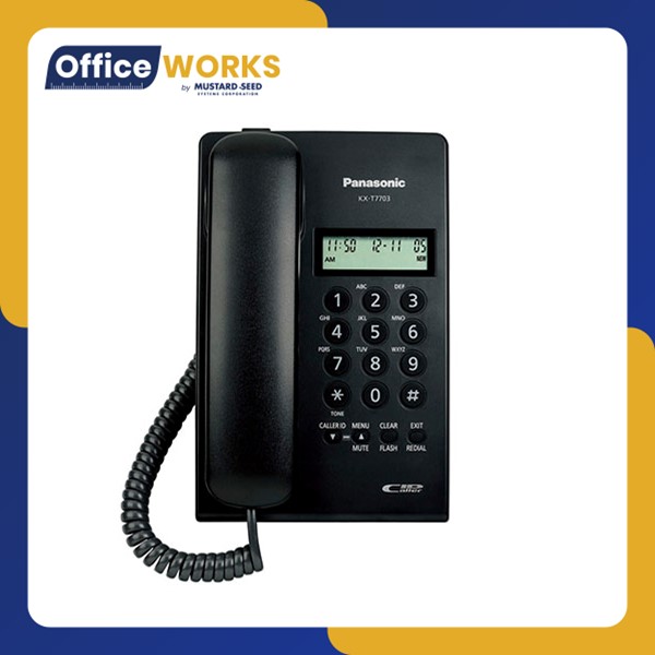 Panasonic KX-T7703 w/ Caller ID Black Telephone | Lazada PH