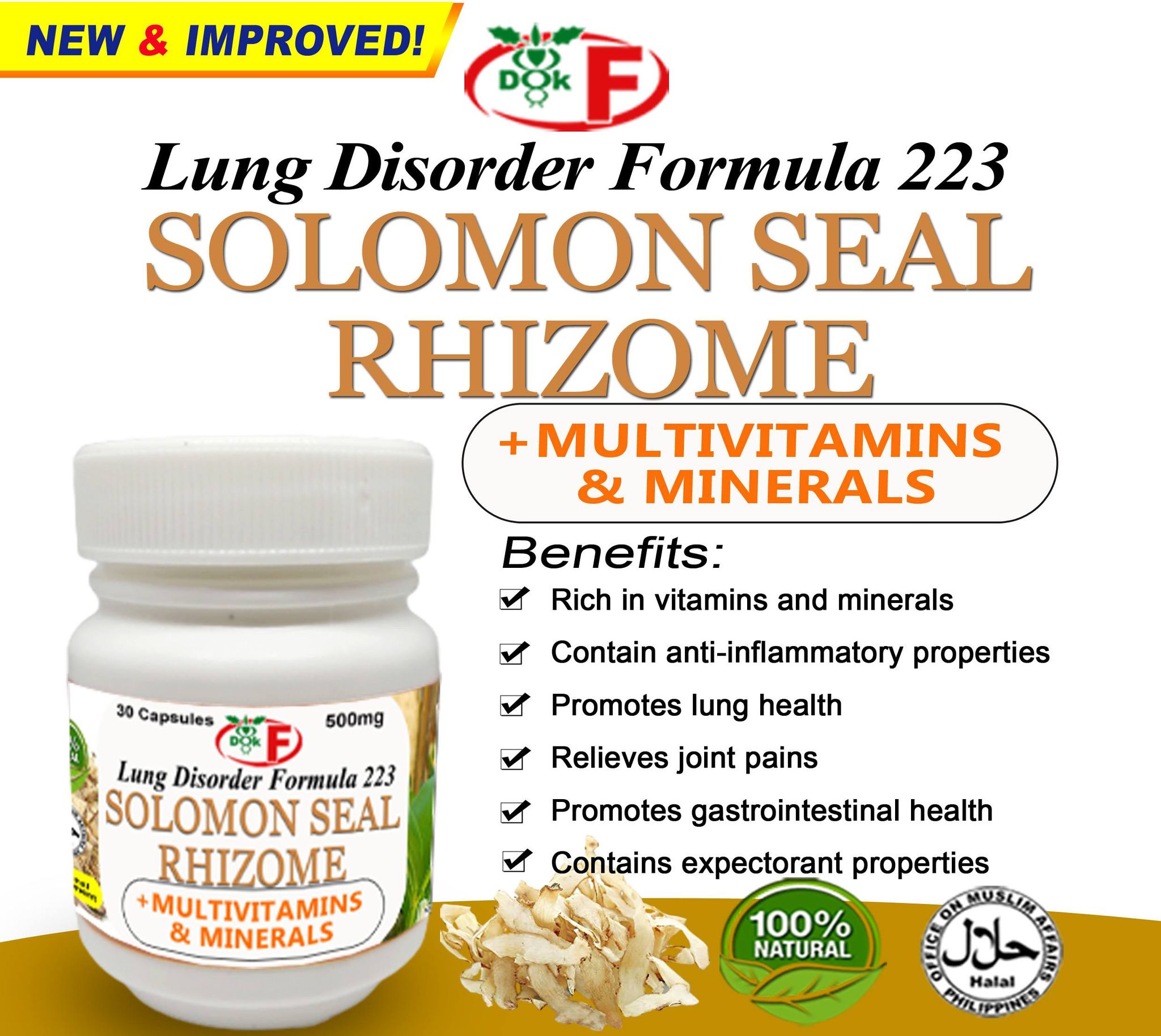 LUNG DISORDER FORMULA 223 SOLOMON SEAL RHIZOME CAPSULES | Lazada PH