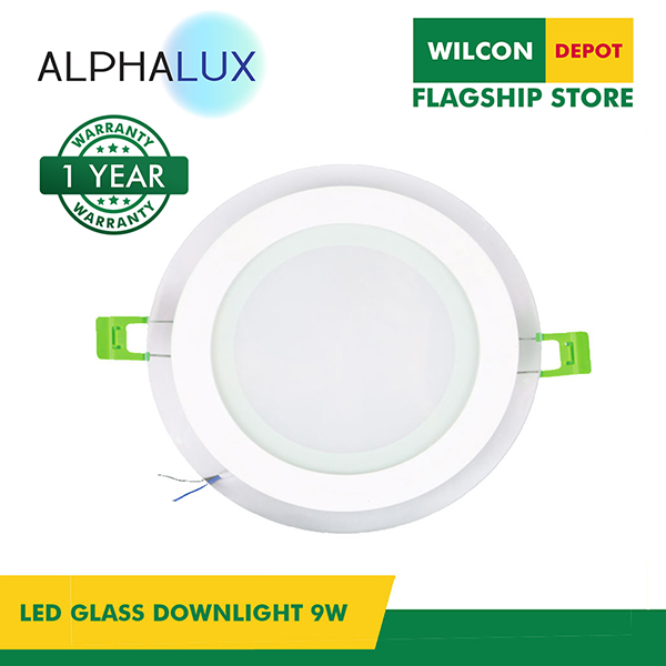 ALPHALUX 9W Daylight 6500K Led Glass Downlight Round by Wilcon Depot | Lazada PH