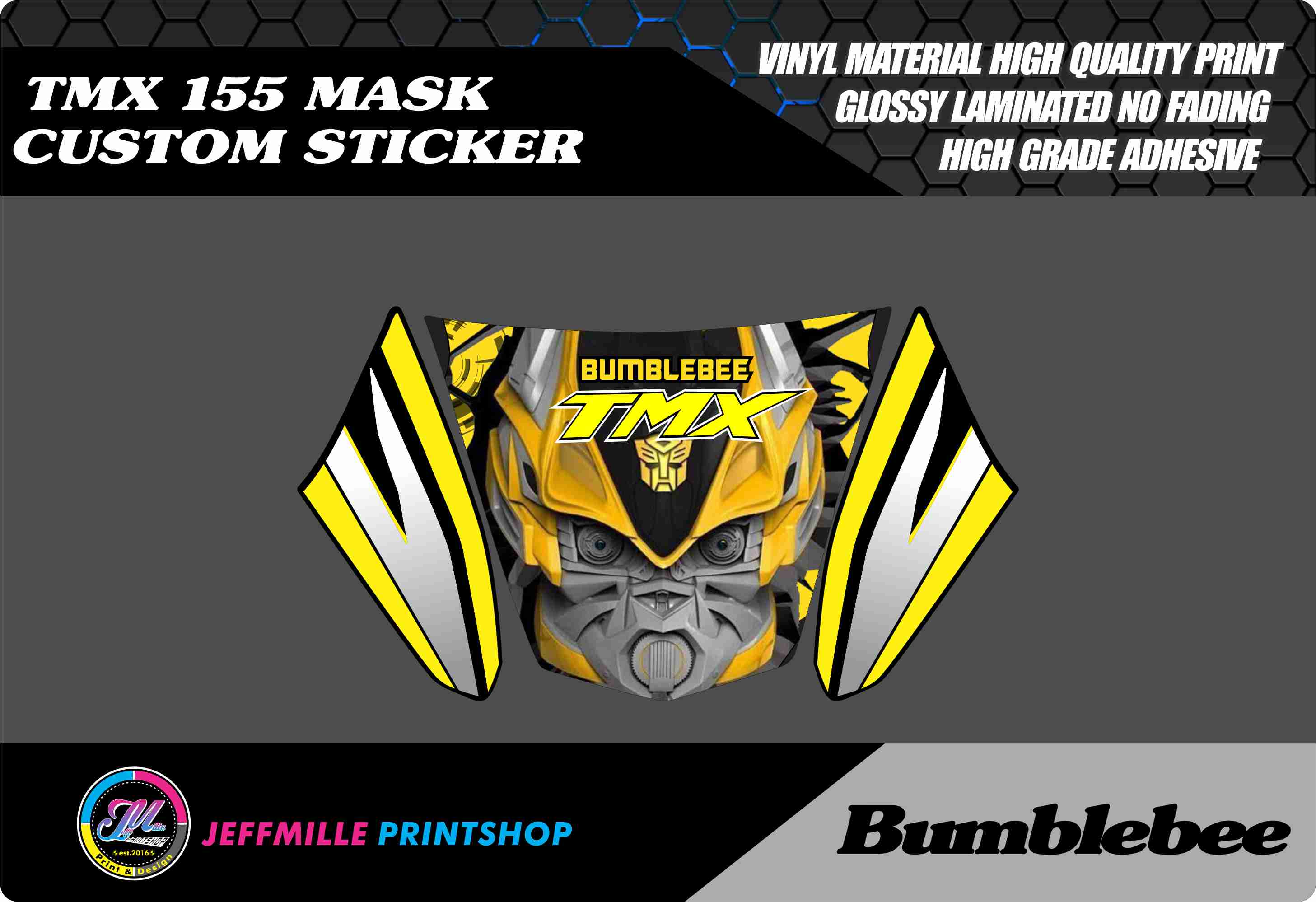 Tmx 155 Mask Cowling Custom Sticker | Lazada PH